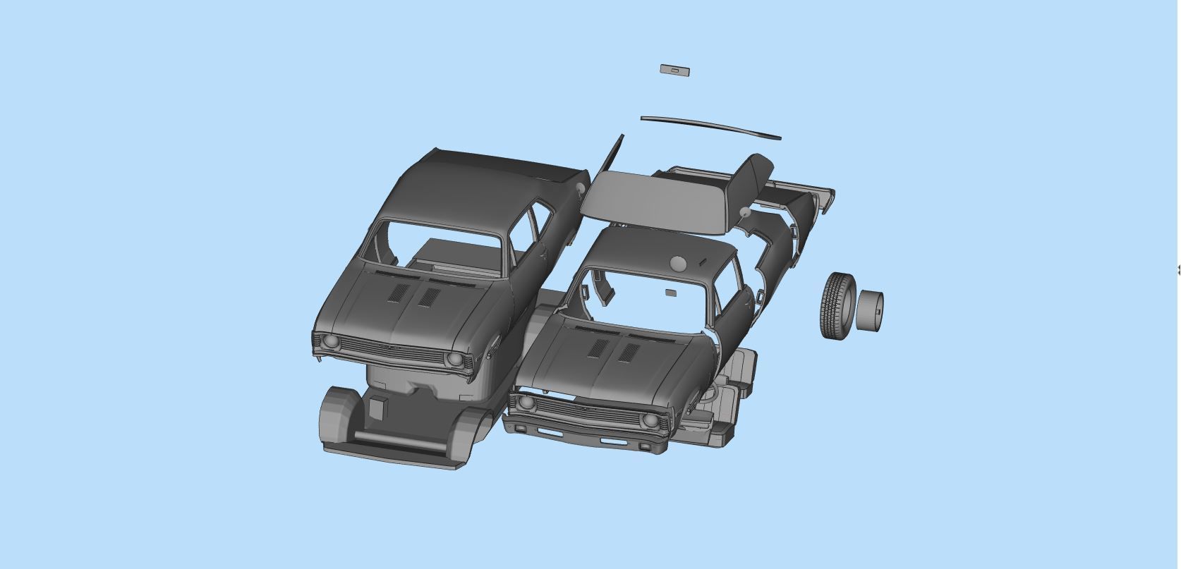 STL printable Chevy Nova Series RCcars Muscle car 3D model 3D printable ...