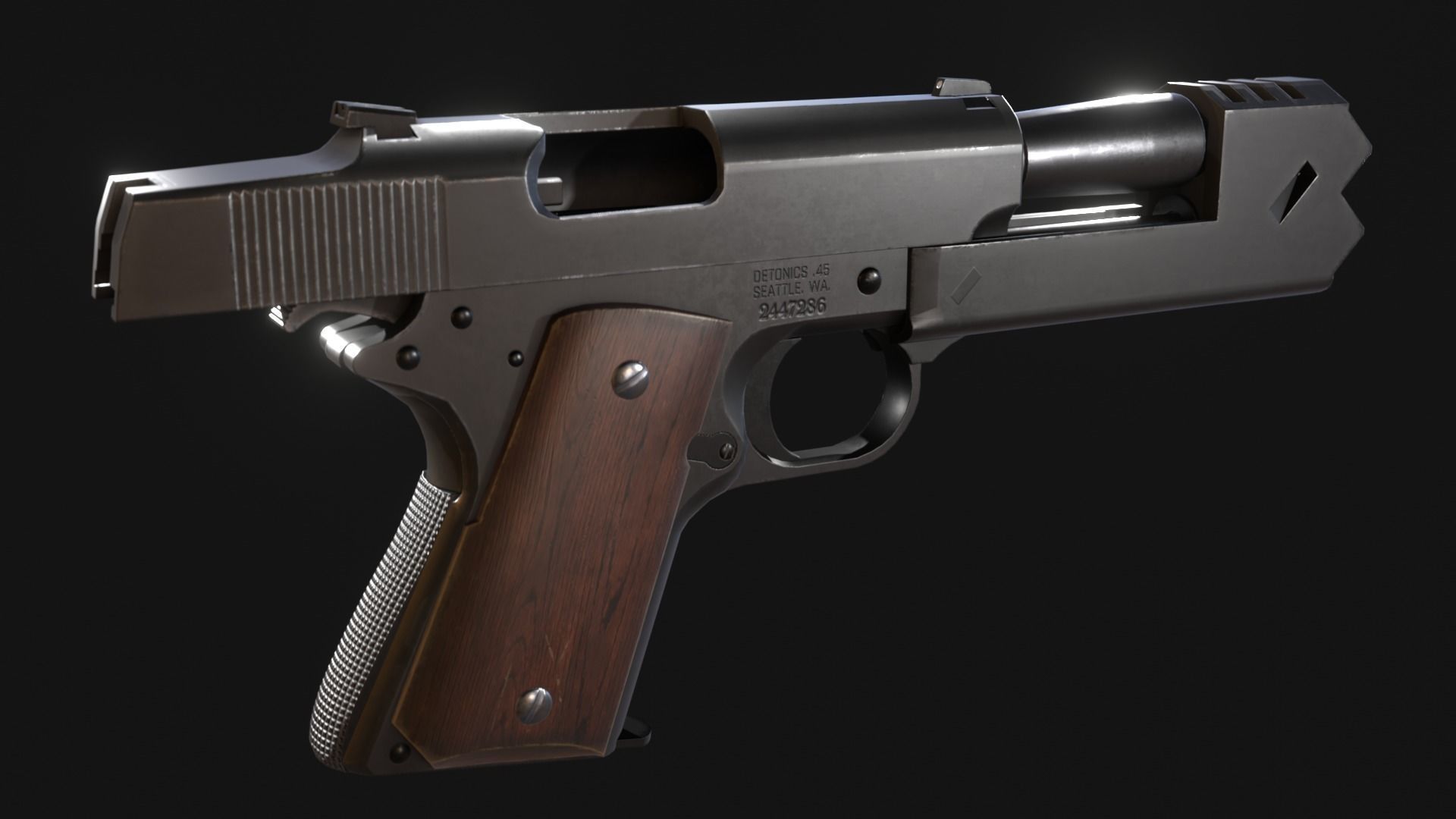 Detonics Combat Master 1911 Custom - Lycoris Recoil - Game Asset free ...