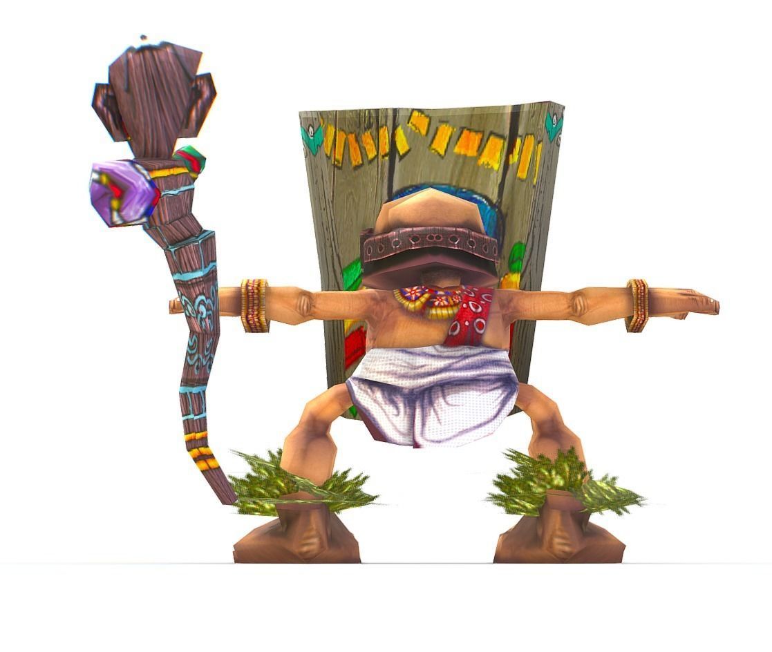 3D model Low Poly Cartoon Creature Mask VR / AR / low-poly | CGTrader