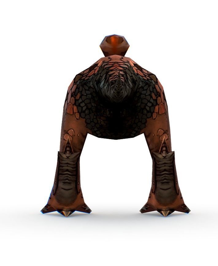 3D model Low Poly Cartoon Creature Dino Red Tava VR / AR / low-poly ...