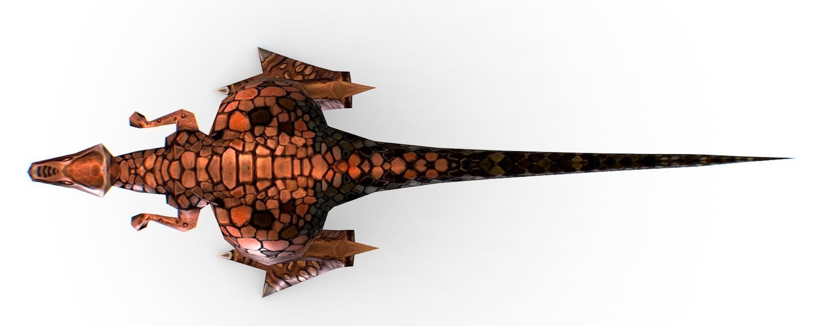 3D model Low Poly Cartoon Creature Dino Red Tava VR / AR / low-poly ...