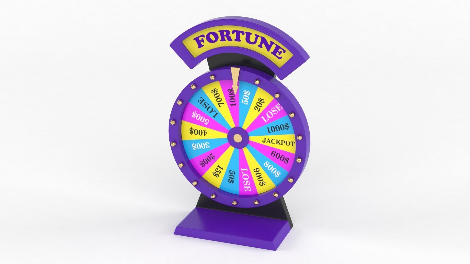Wheel of Fortune 3D model | CGTrader