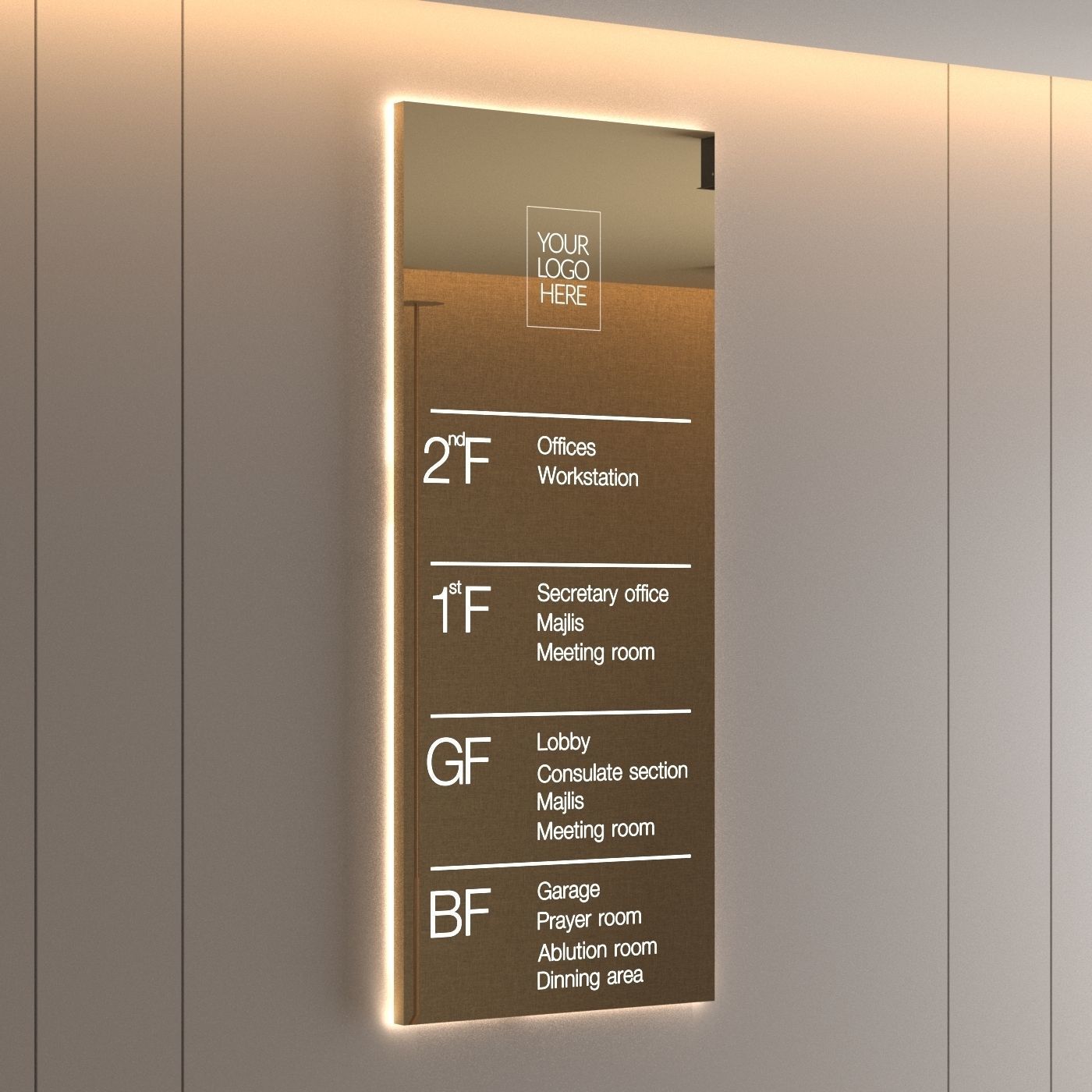 3D model Signage Design 3D Model Interior Scene VR / AR / low-poly ...