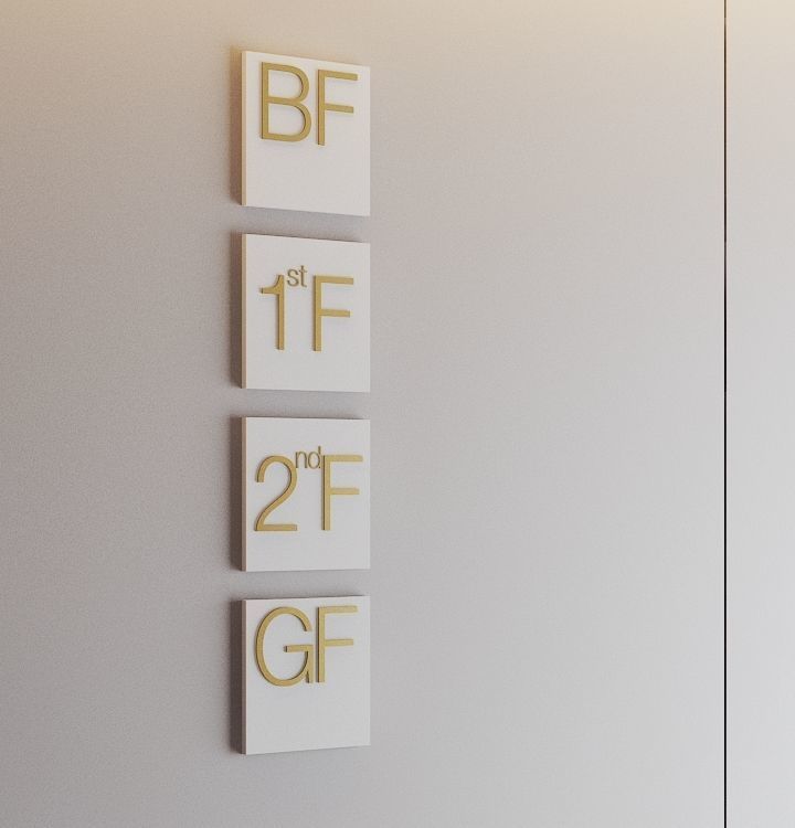 3D model Signage Design 3D Model Interior Scene VR / AR / low-poly ...