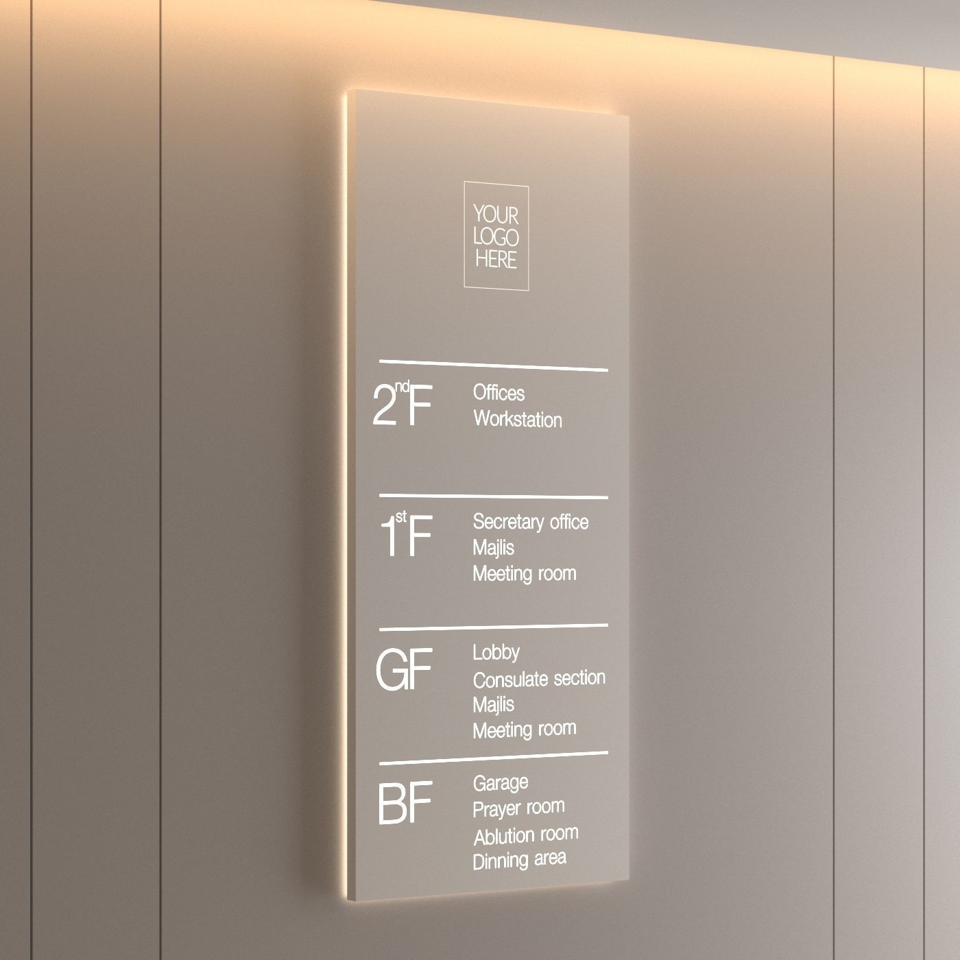 3D model Signage Design 3D Model Interior Scene VR / AR / low-poly ...