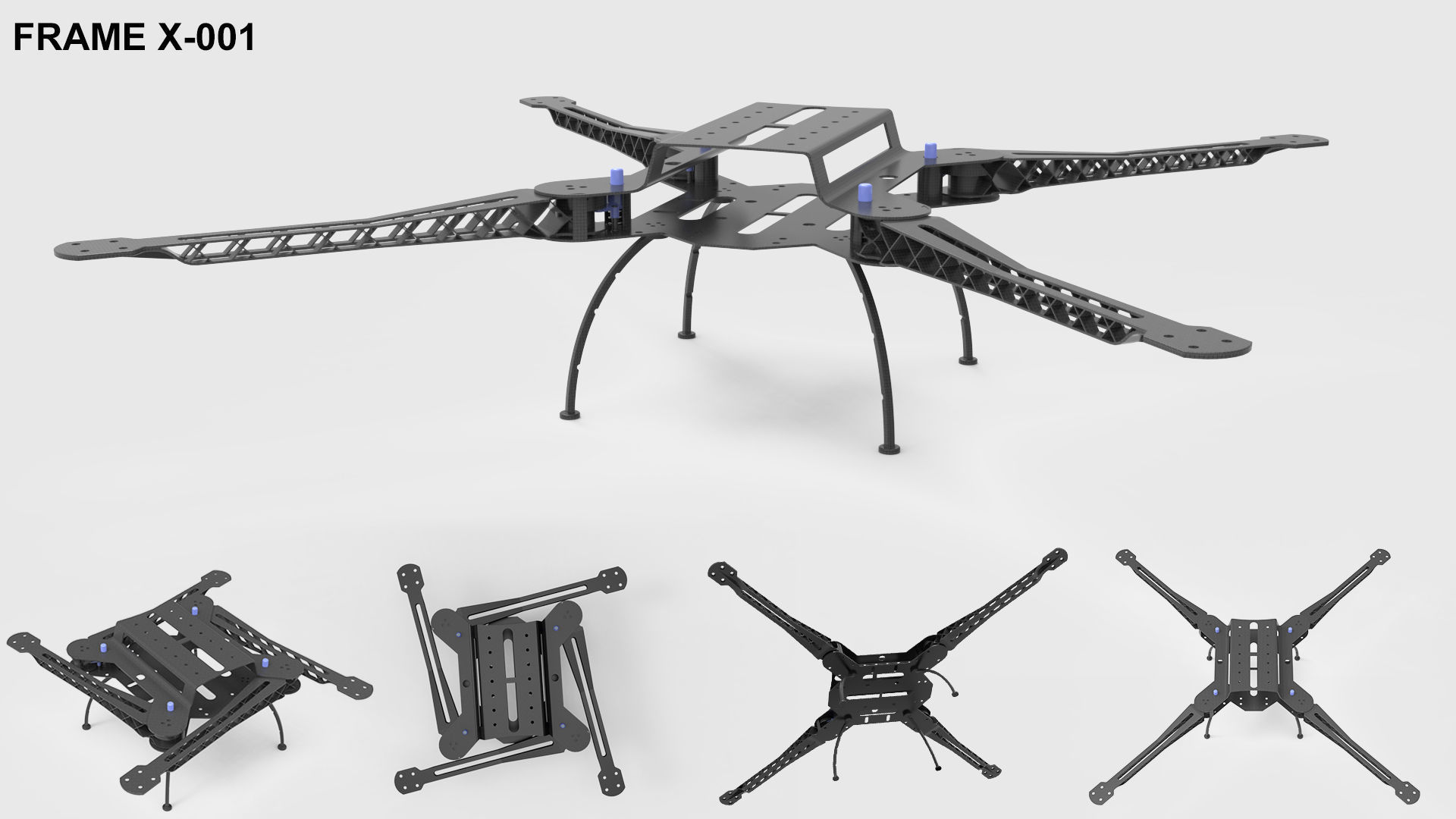 Drone Frame 3D model 3D printable | CGTrader