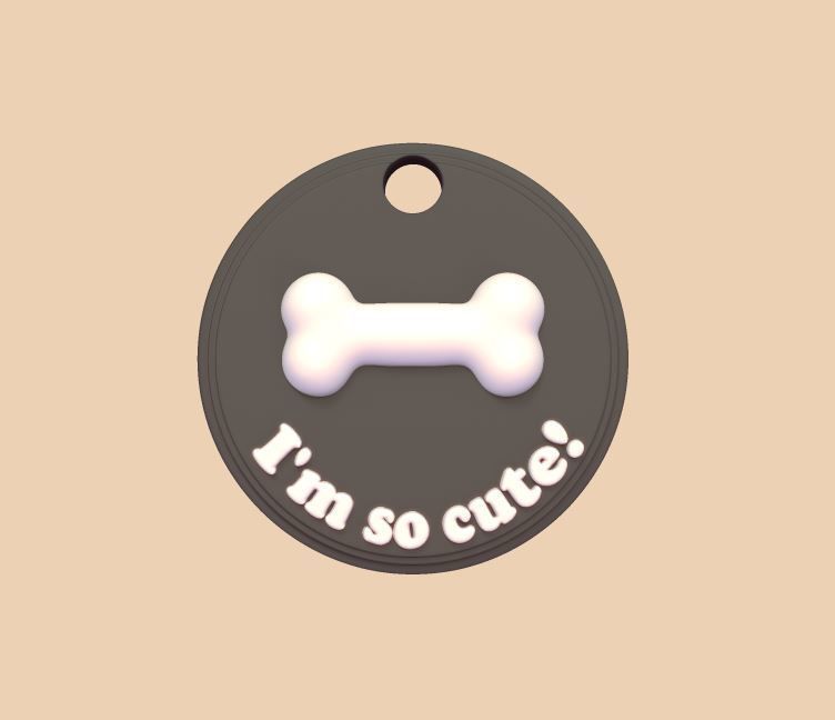 Dog Bone Tag 3D model 3D printable | CGTrader