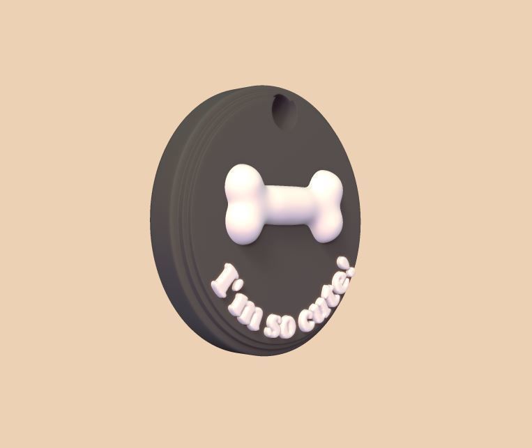 Dog Bone Tag 3D model 3D printable | CGTrader