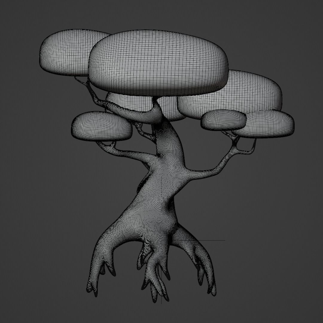 3D model Stylized multimaterial animated tree with 29 color map VR / AR ...