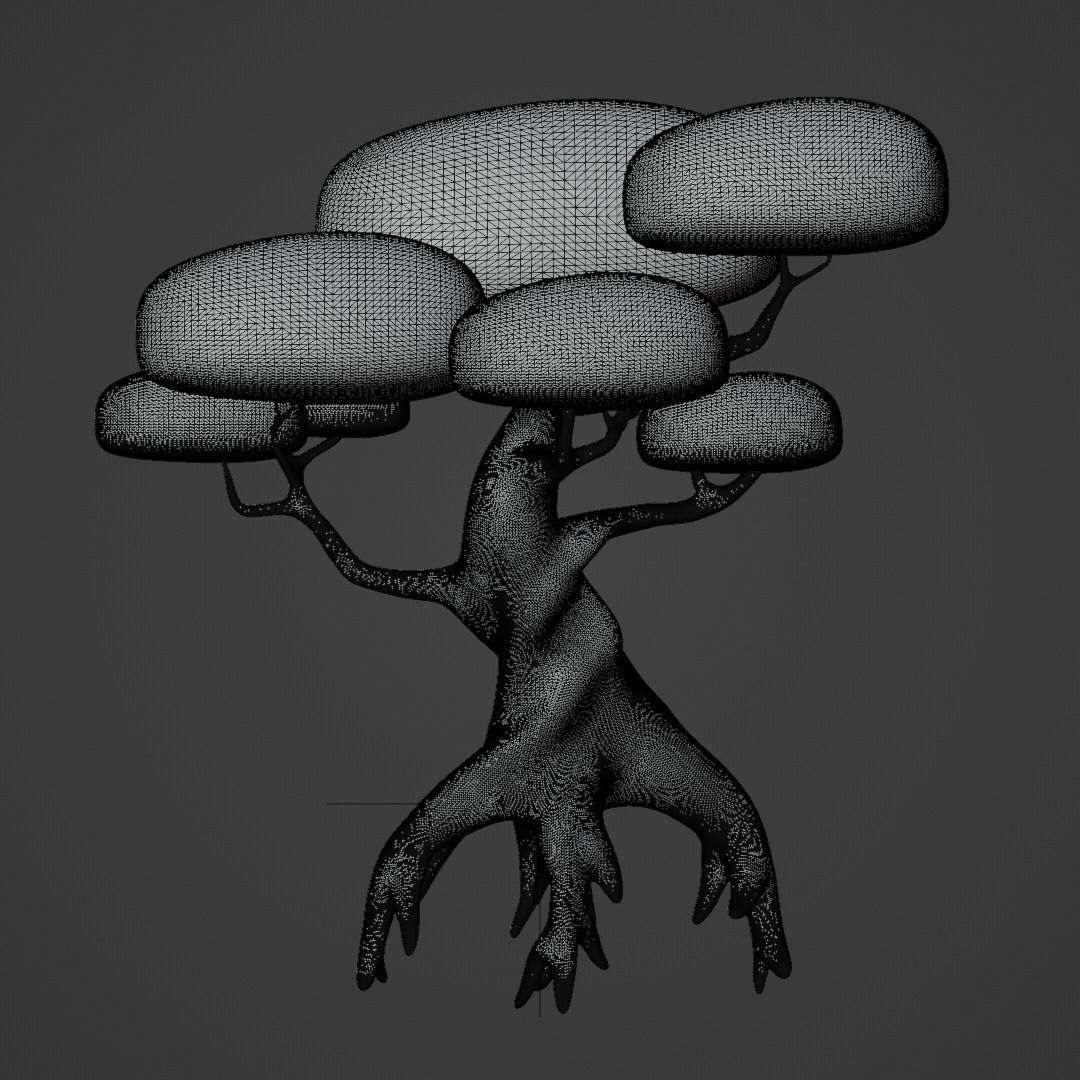 3D model Stylized multimaterial animated tree with 29 color map VR / AR ...