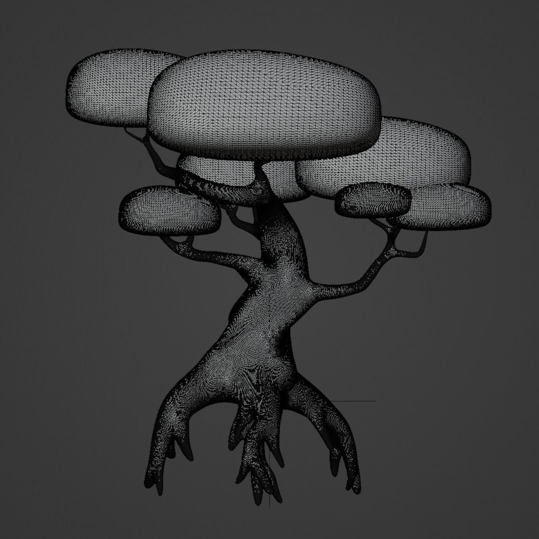 3D model Stylized multimaterial animated tree with 29 color map VR / AR ...