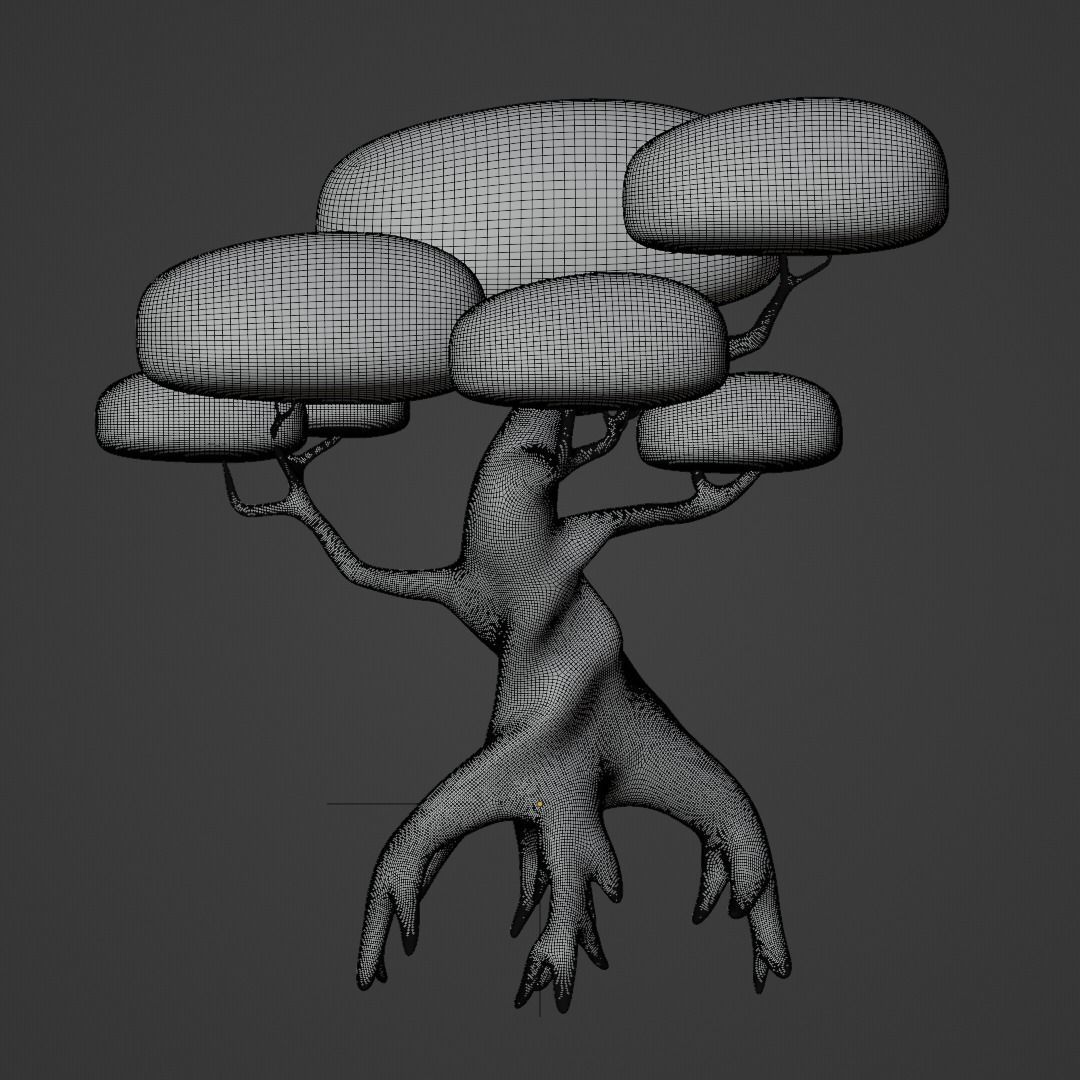 3D model Stylized multimaterial animated tree with 29 color map VR / AR ...