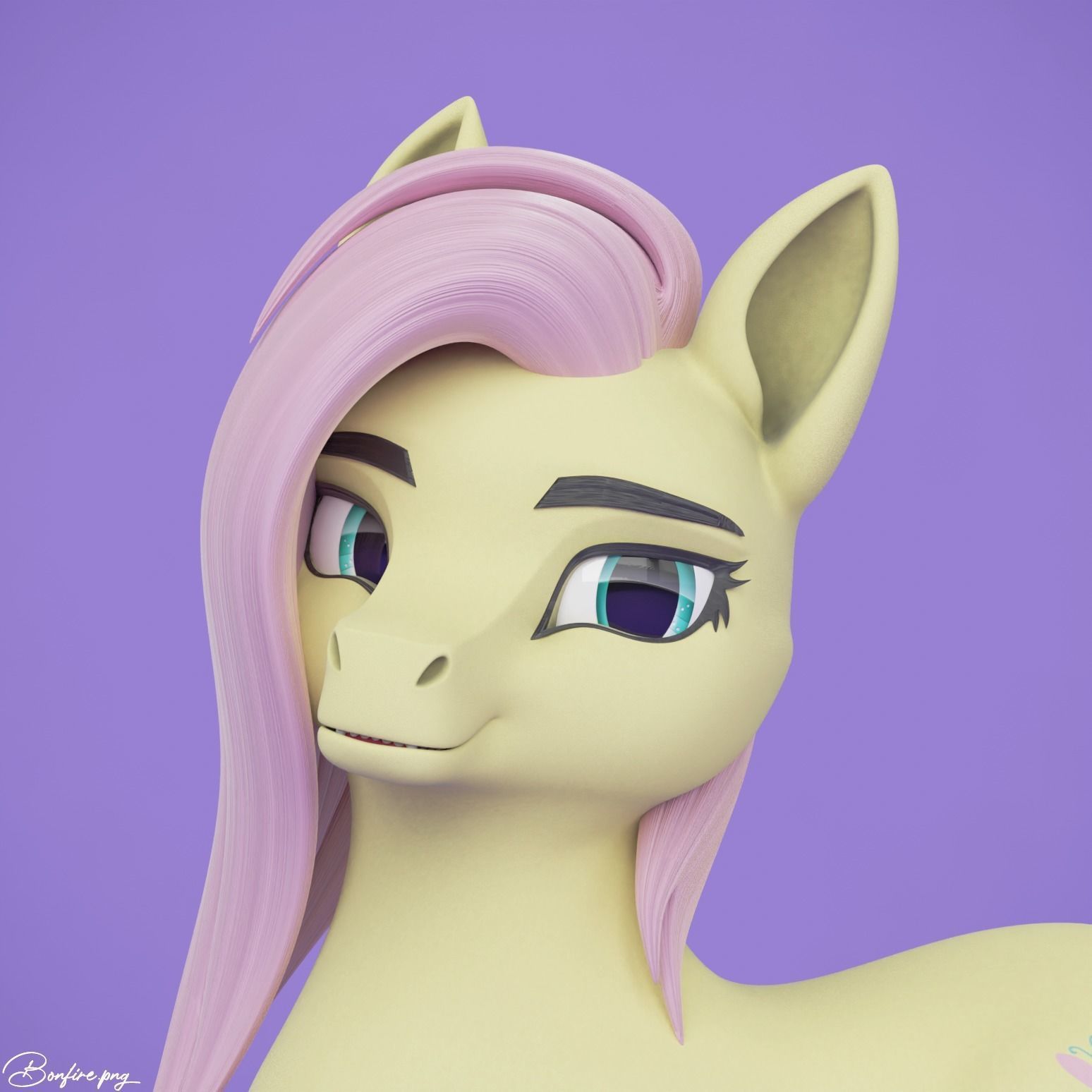 3D model Stylized Fluttershy from My Little Pony G4 VR / AR / low-poly ...