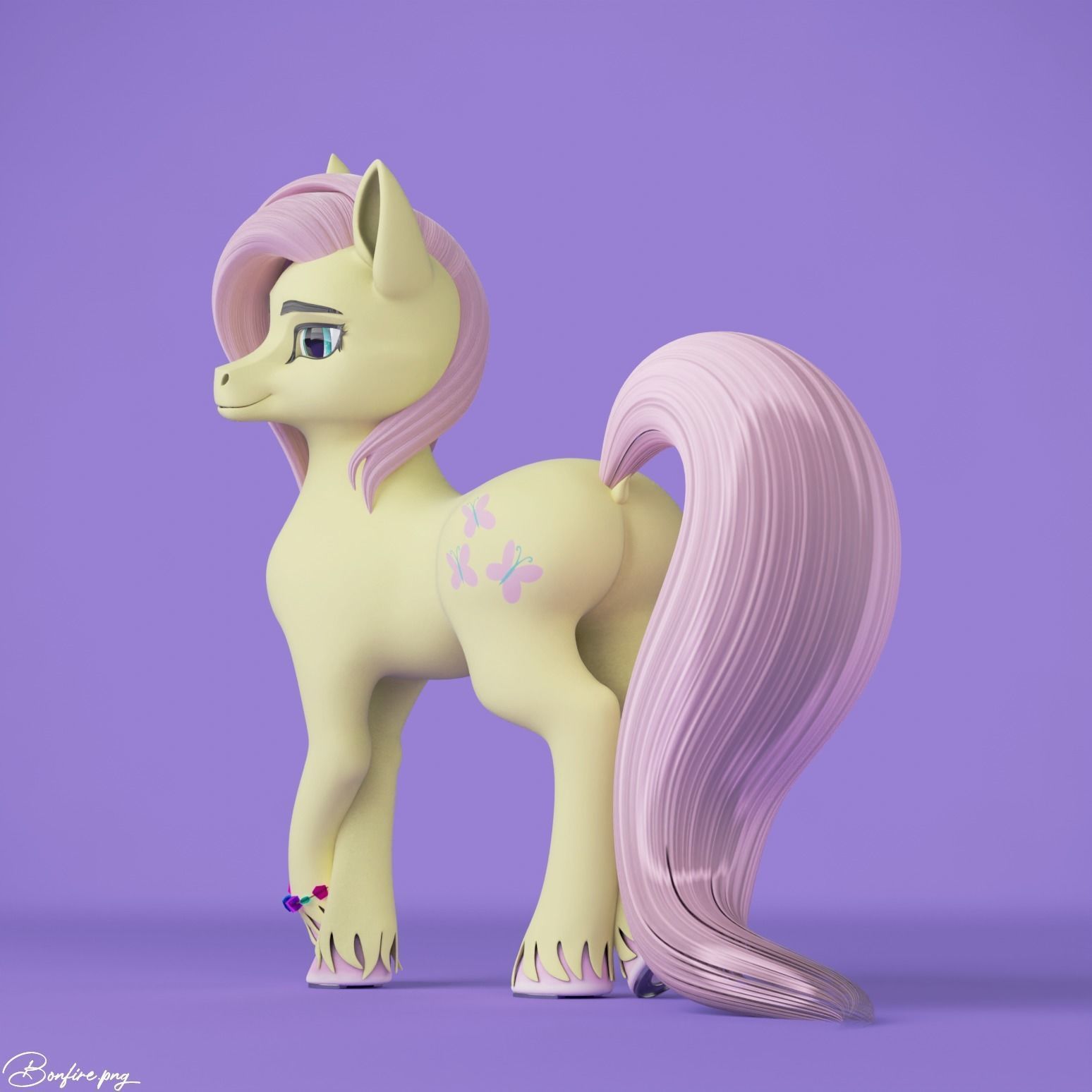 3D model Stylized Fluttershy from My Little Pony G4 VR / AR / low-poly ...