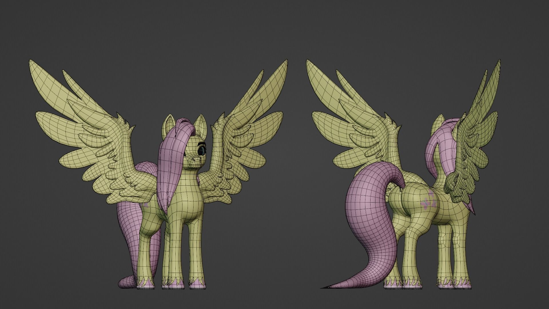 3D model Stylized Fluttershy from My Little Pony G4 VR / AR / low-poly ...
