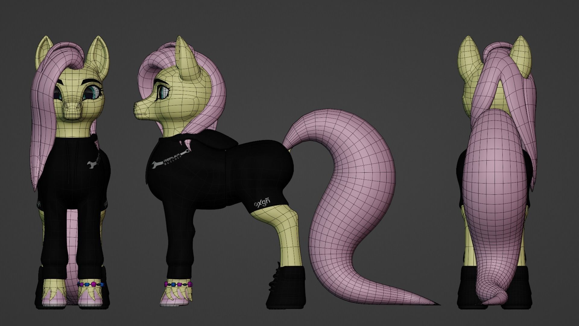 3D model Stylized Fluttershy from My Little Pony G4 VR / AR / low-poly ...