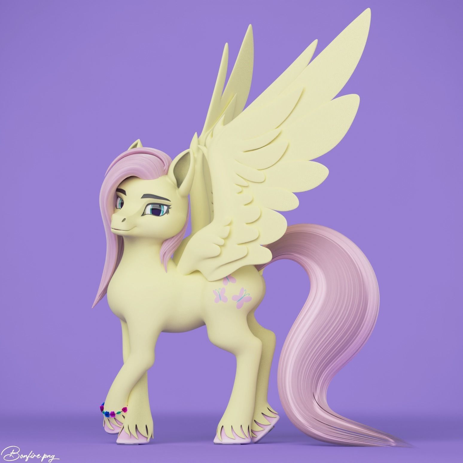 3D model Stylized Fluttershy from My Little Pony G4 VR / AR / low-poly ...