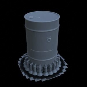 MILITARY FUEL PROPS FOR WAR TERRAIN 1-35 SUPPORTED STL 3D model 3D ...