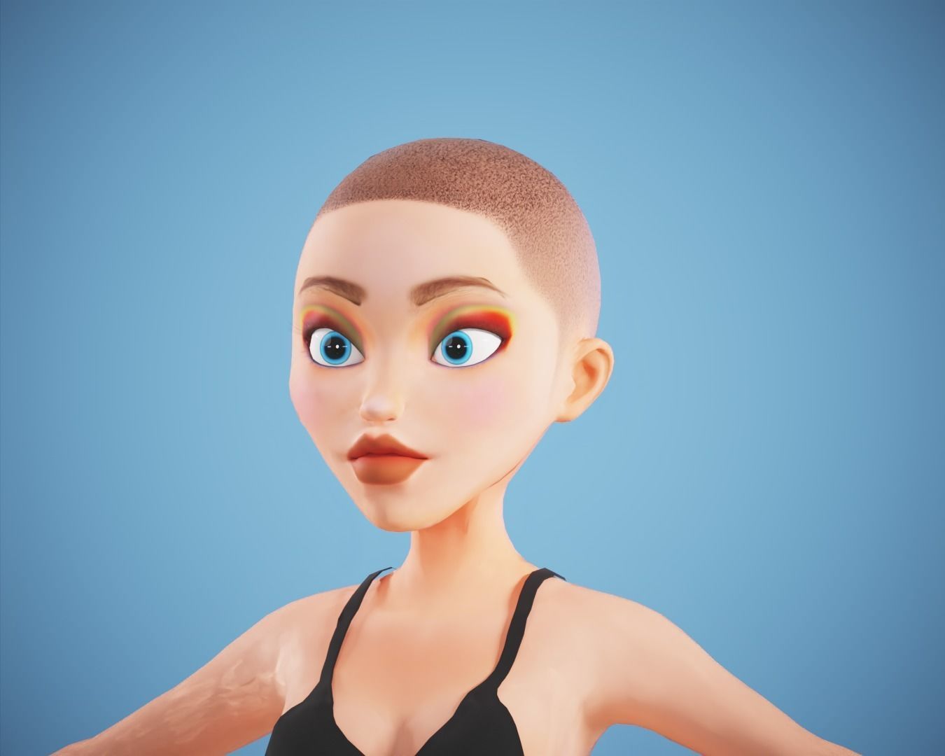 3D model cartoon rigged girl VR / AR / low-poly | CGTrader