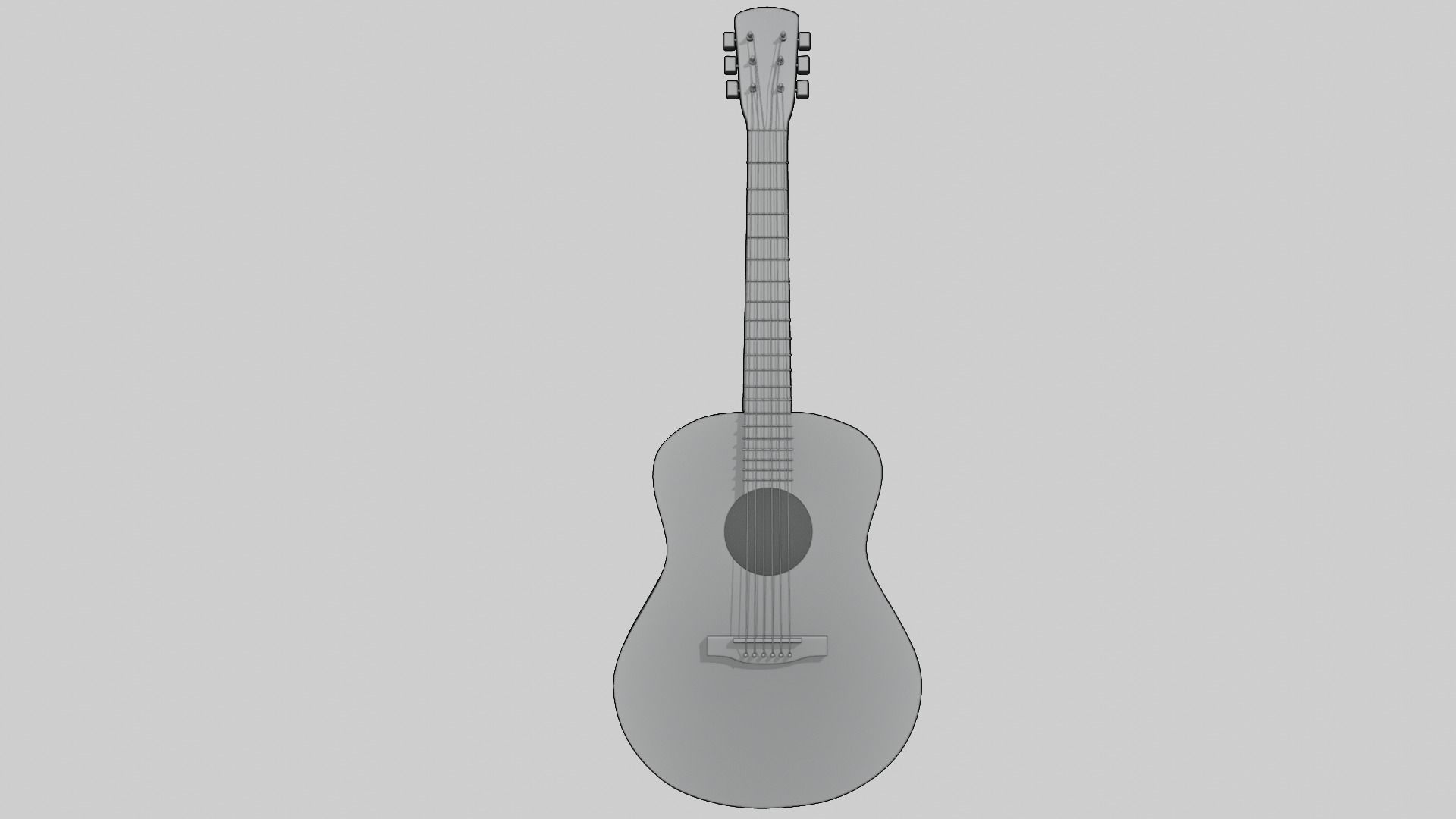 3D model Guitar aesthetic 3D model obj fbx blend files VR / AR / low ...