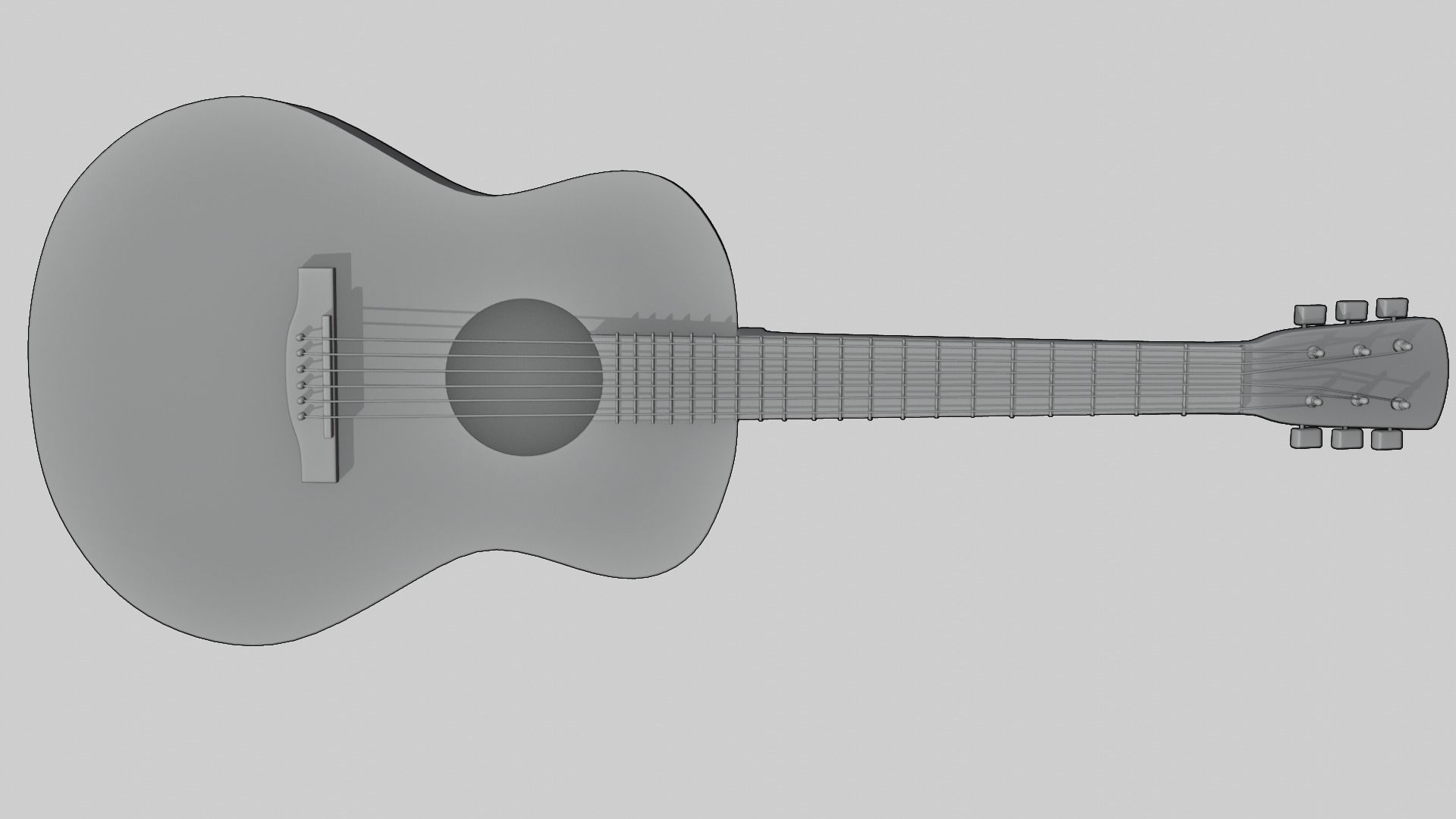 3D model Guitar aesthetic 3D model obj fbx blend files VR / AR / low ...