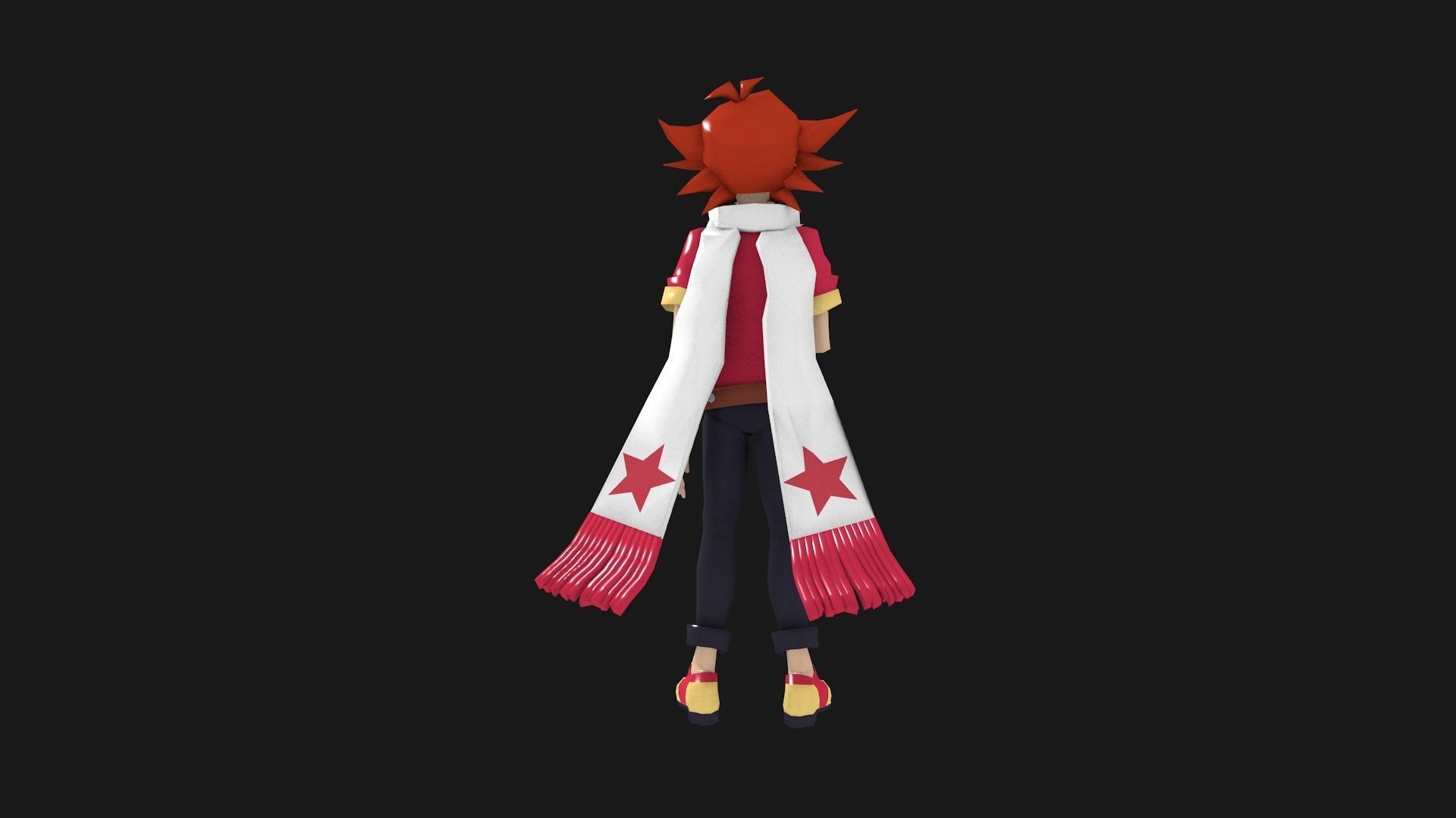 3D model Protagonist Ohza Akaboshi yugioh Saikyo Card Battle VR / AR ...