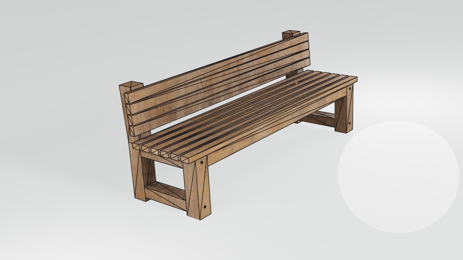 3D model Bench - game model VR / AR / low-poly | CGTrader