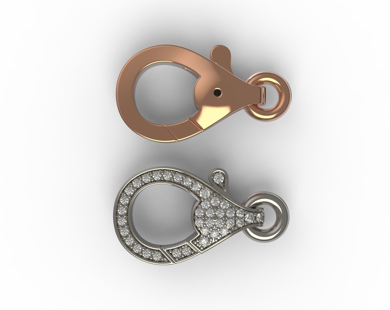 Diamond Lobster Clasp Lock 3D model 3D printable | CGTrader