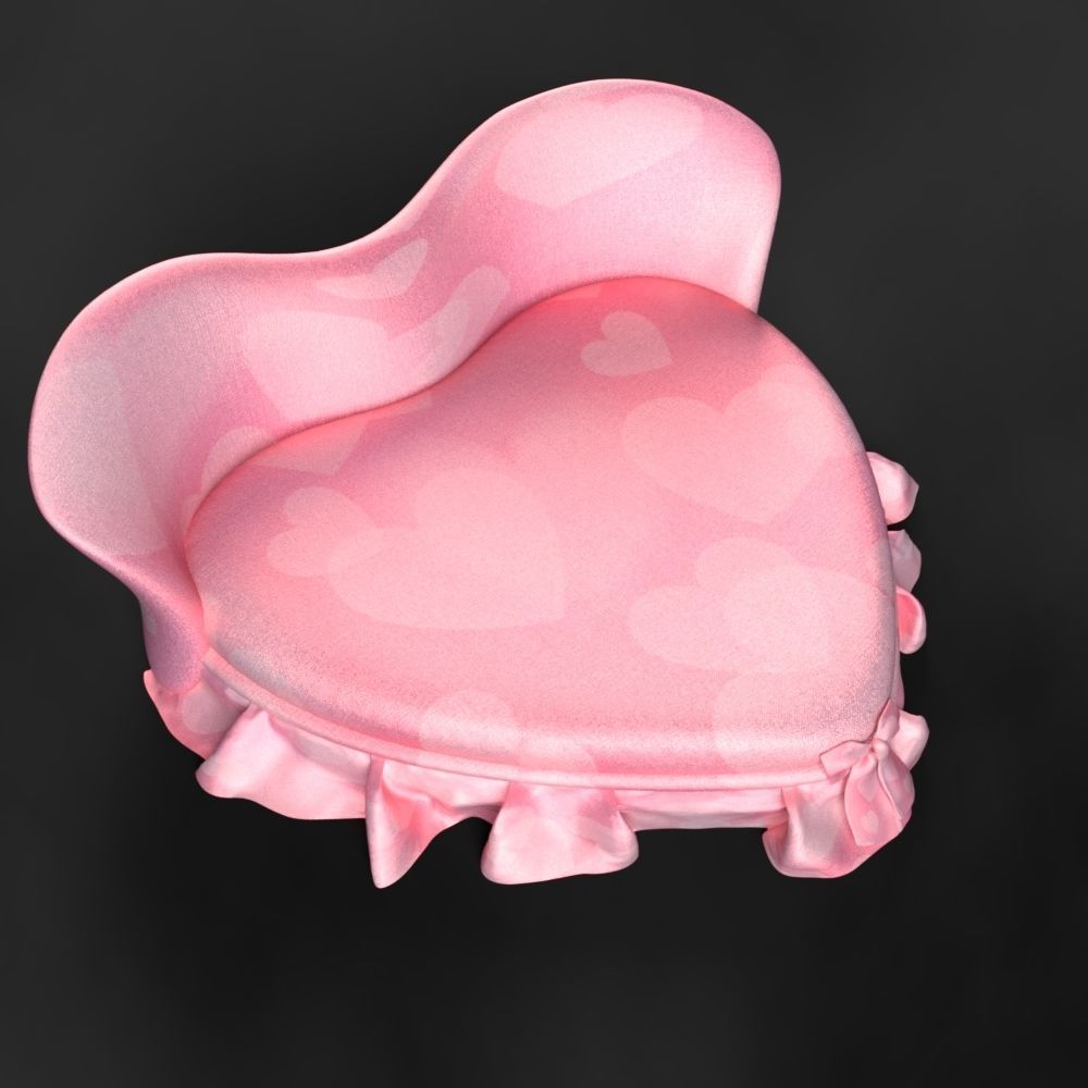 Heart Bed with Gift Room 3D model | CGTrader