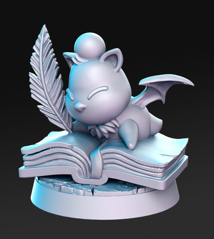 Moogle book Final Fantasy 32mm Pre-supported 3D model 3D printable | CGTrader
