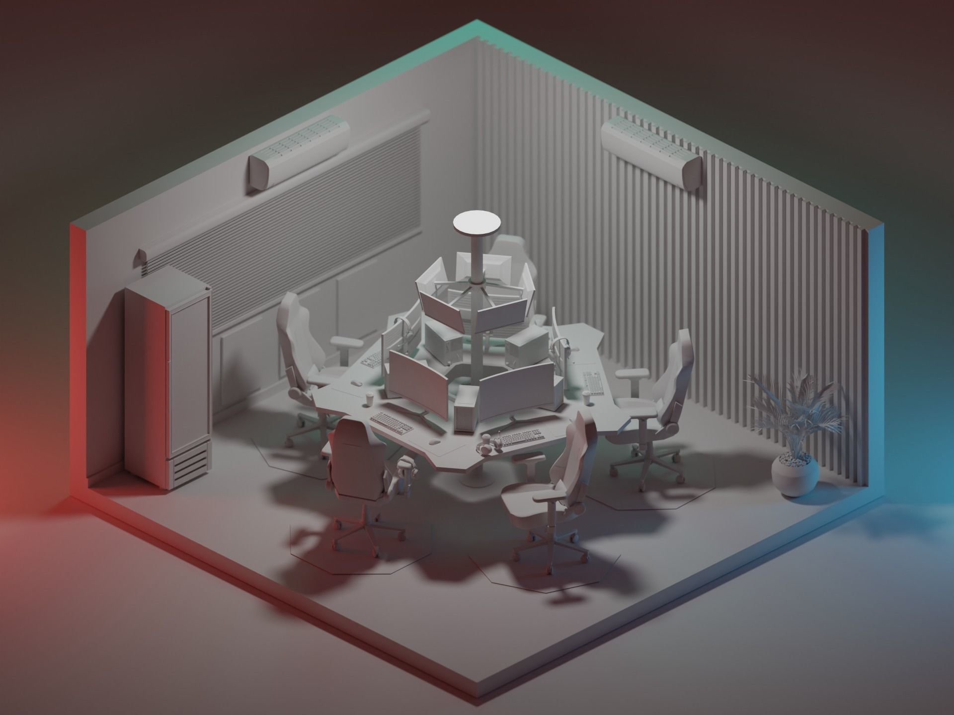 3D model Low Poly Isometric - Gaming Station VR / AR / low-poly | CGTrader