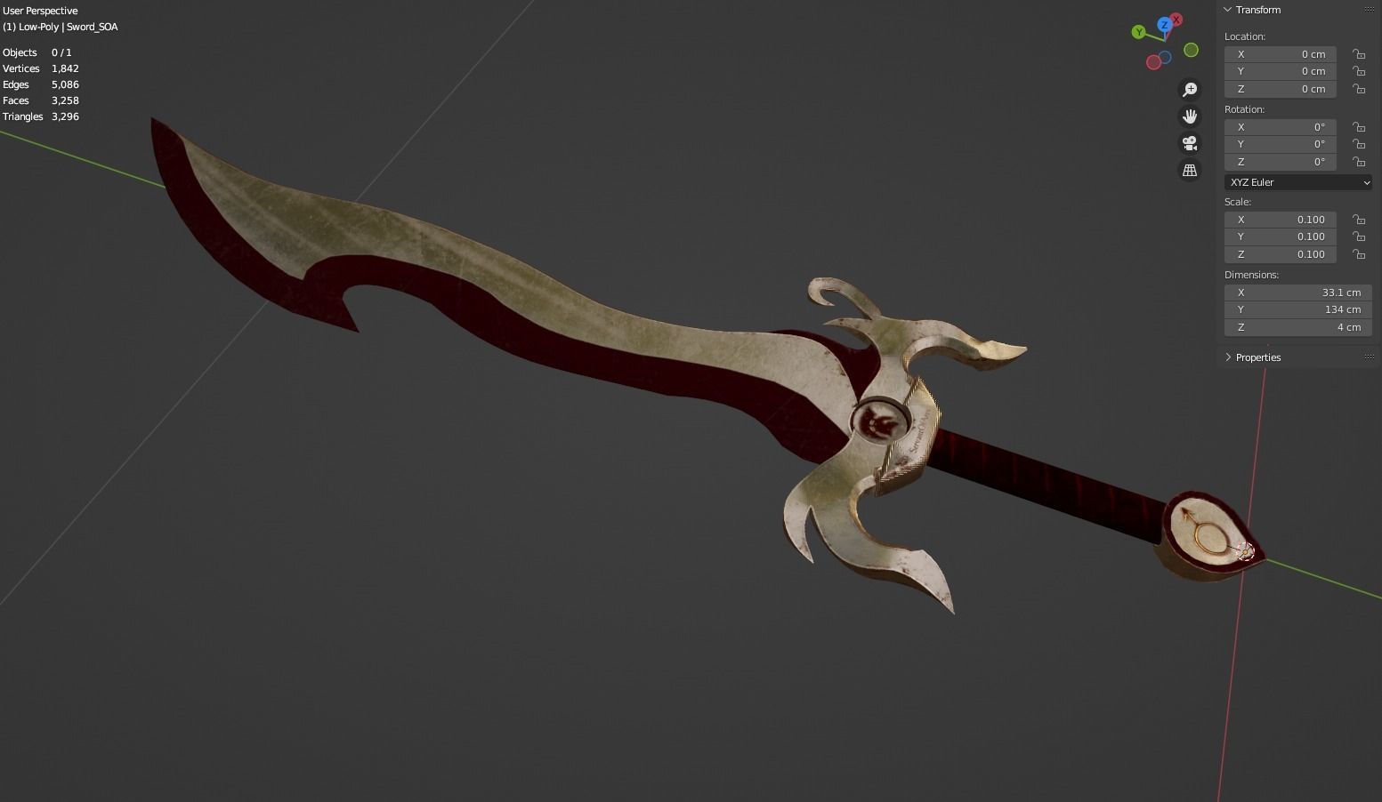 Sword - Servant Of Ares free 3D model | CGTrader