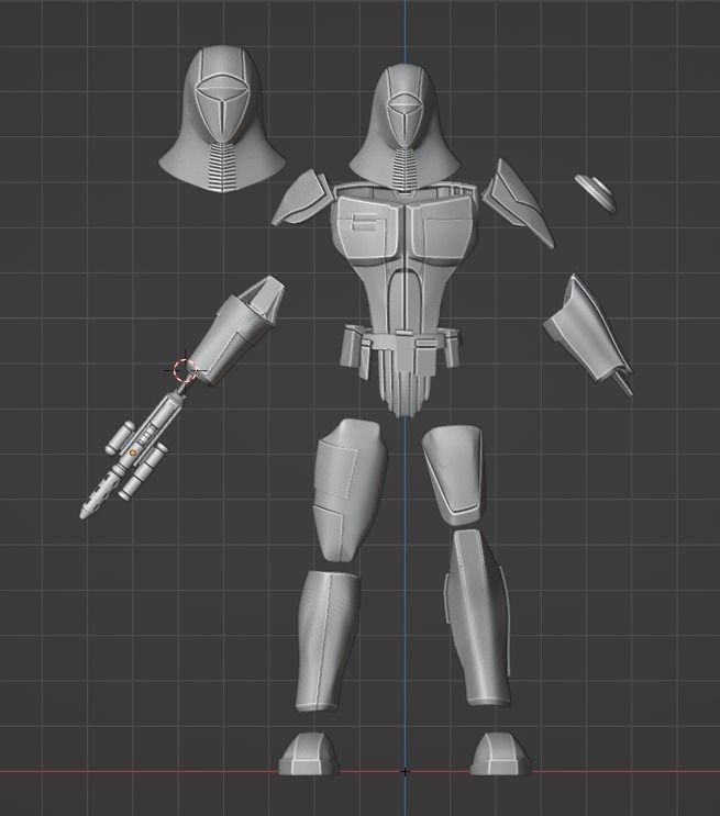 KOTOR Mandalorian Neo Crusader Kit 6 Inch 3D model 3D printable | CGTrader