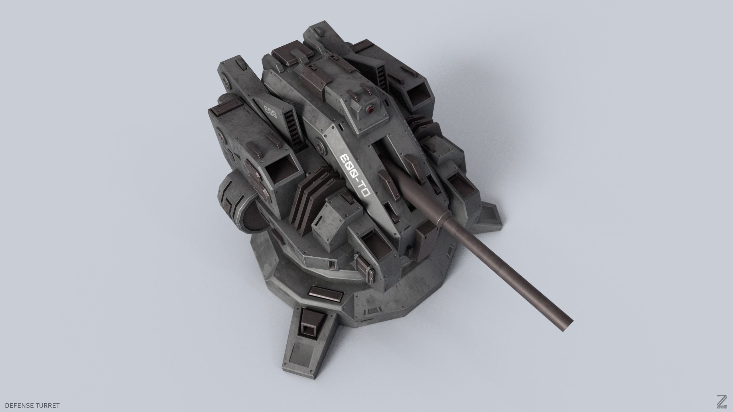 3D model Defense turret VR / AR / low-poly | CGTrader