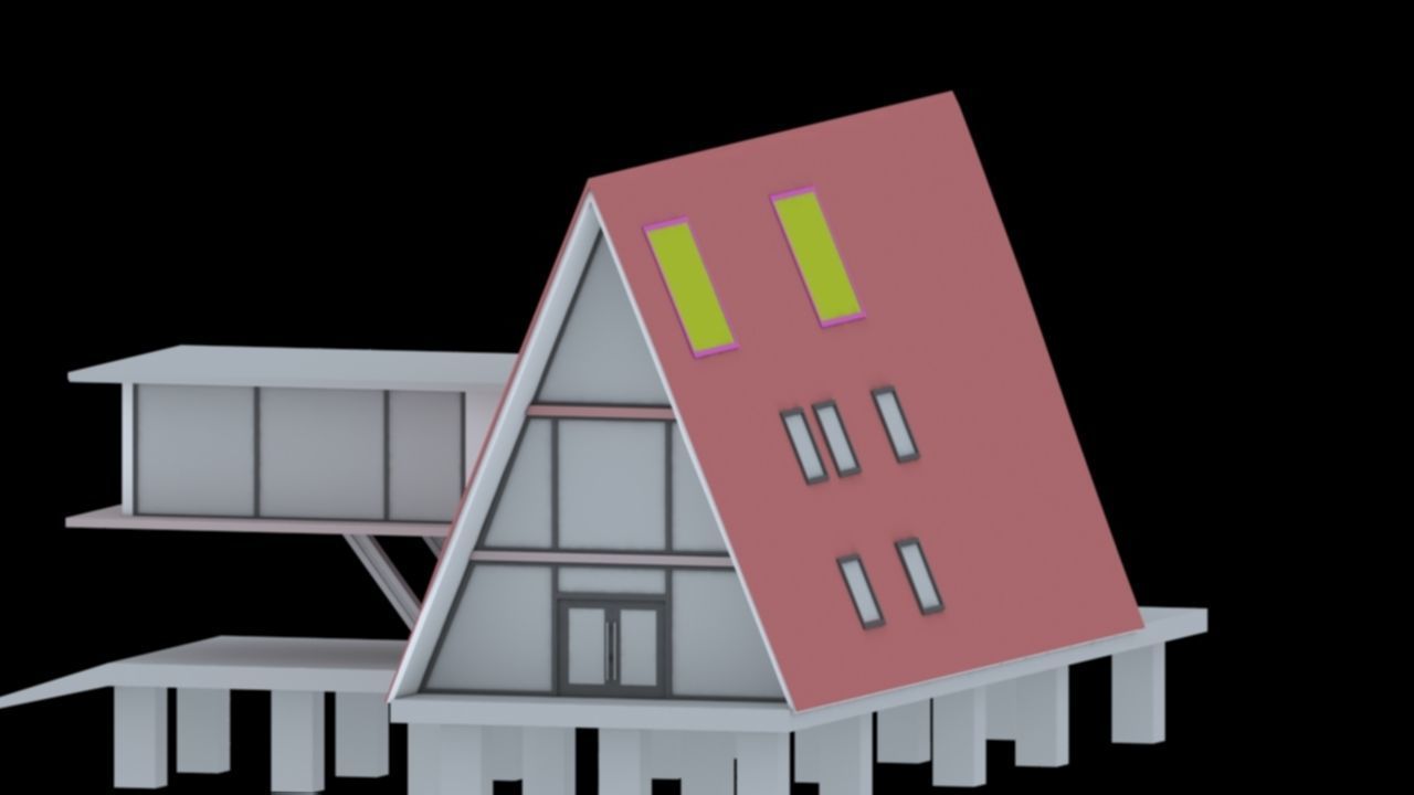 Three story A - Frame house 3ds max file 2018 2019 2020 2021 3D model ...