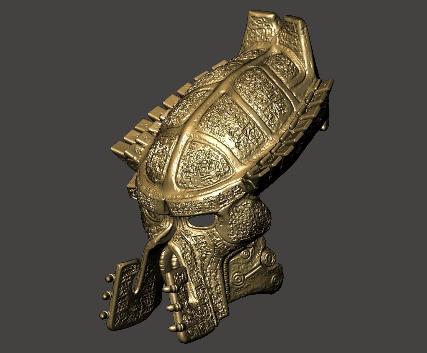 PREDATOR LORD BIOMASK COSPLAY HELMET AVP ANCIENT GYLPHS Hi-Poly 3D ...