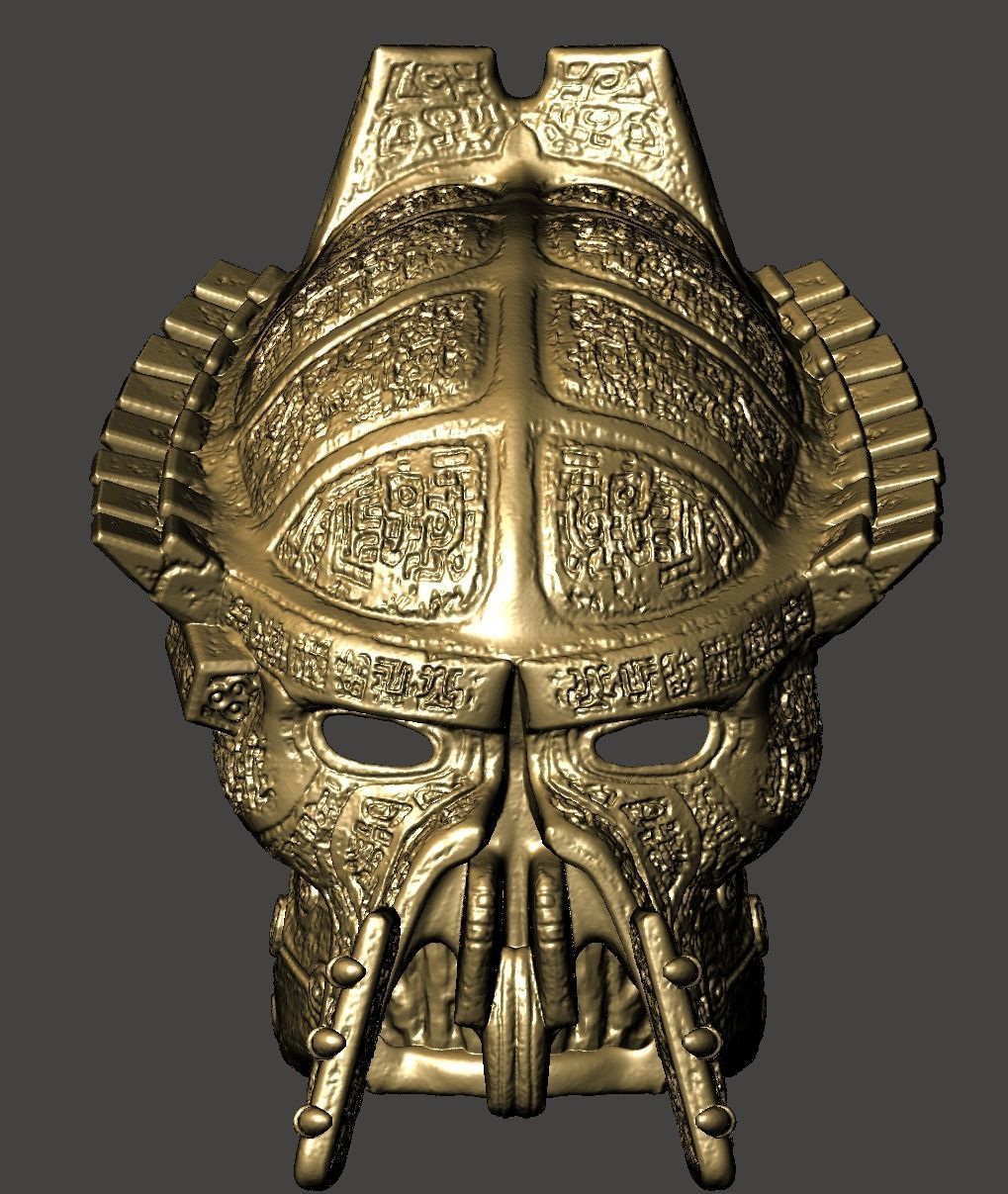 PREDATOR LORD BIOMASK COSPLAY HELMET AVP ANCIENT GYLPHS Hi-Poly 3D ...