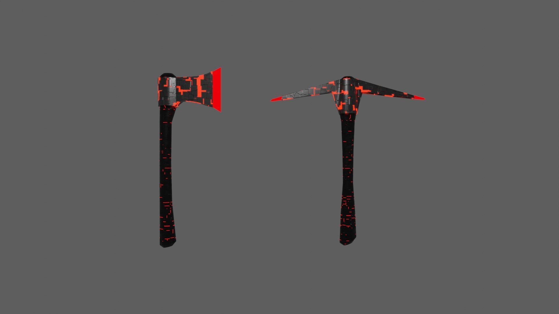 3D model Polygon Tech Pickaxe and Axe VR / AR / low-poly | CGTrader