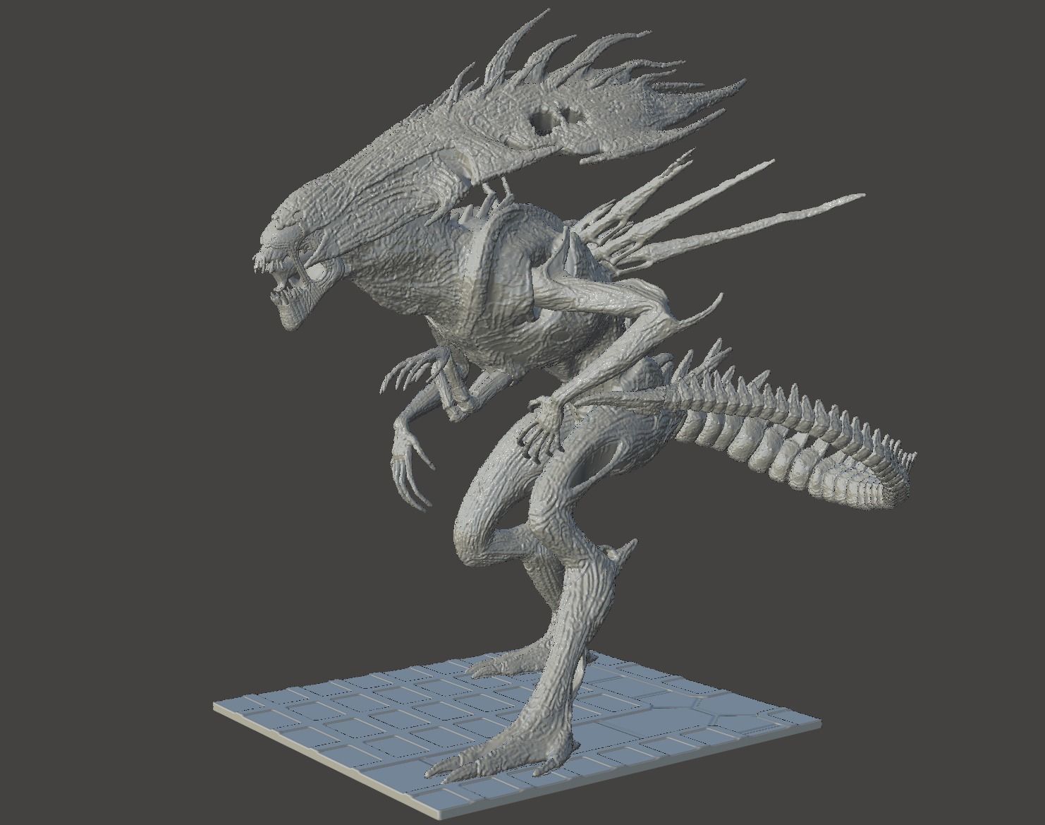 QUEEN ALIEN XENOMORPH - ALIENS MATRIACH AVP 2010 HI-POLY STL 3D model ...