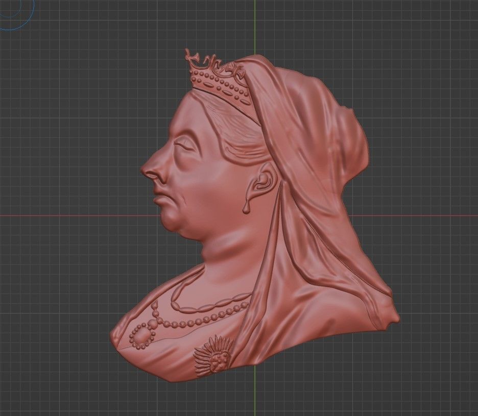 Queen Victoria Veiled Head Gold Sovereign Coin 3D model 3D printable ...