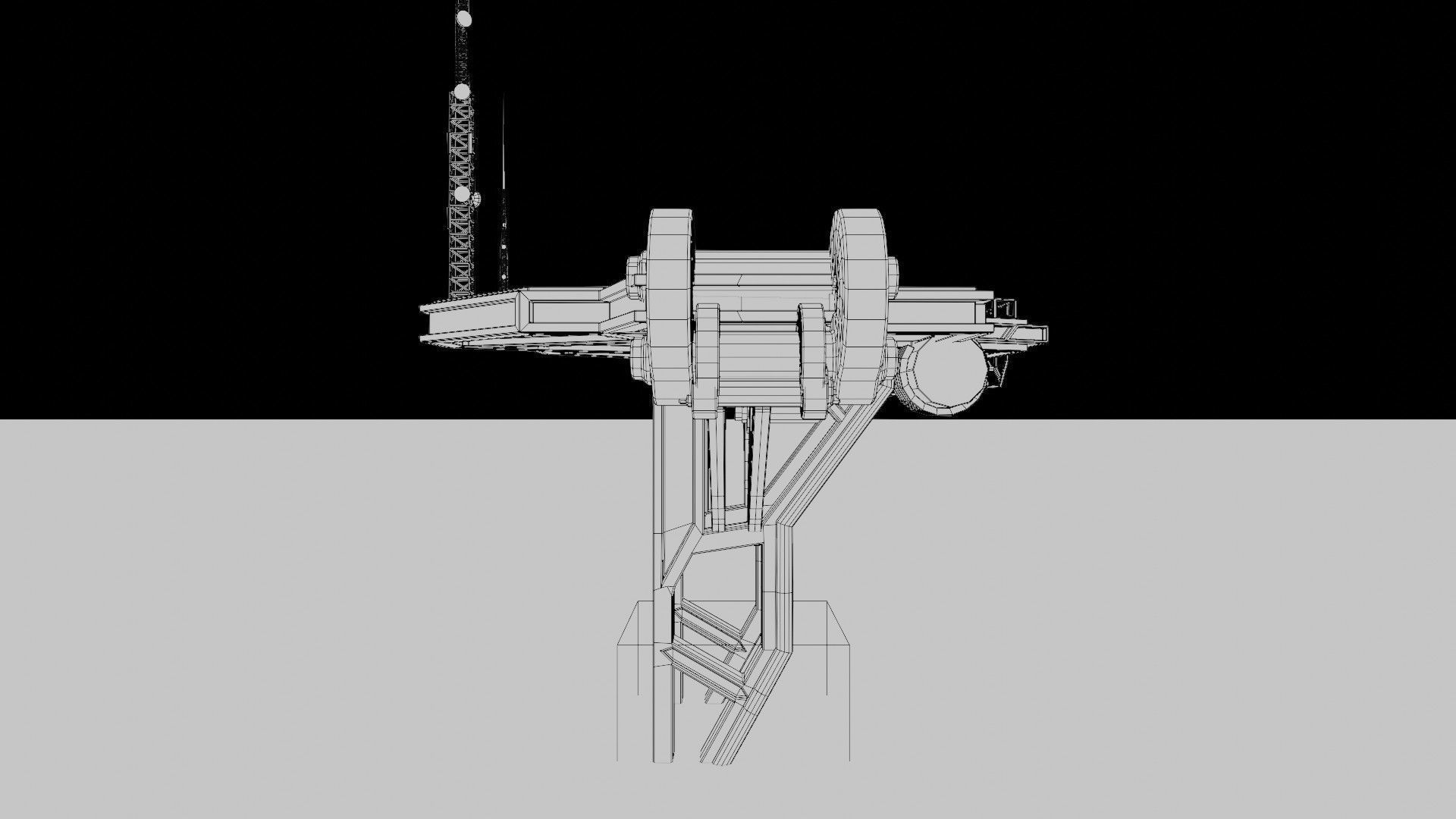 futuristic oil rig structure 3D model | CGTrader