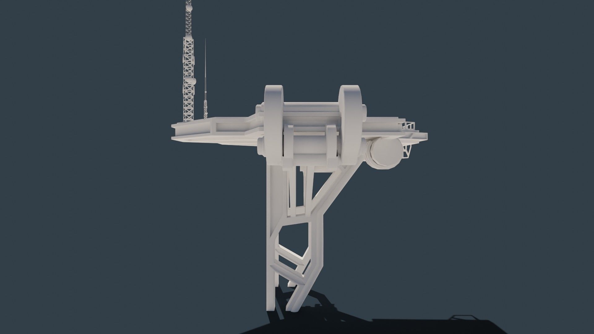 futuristic oil rig structure 3D model | CGTrader