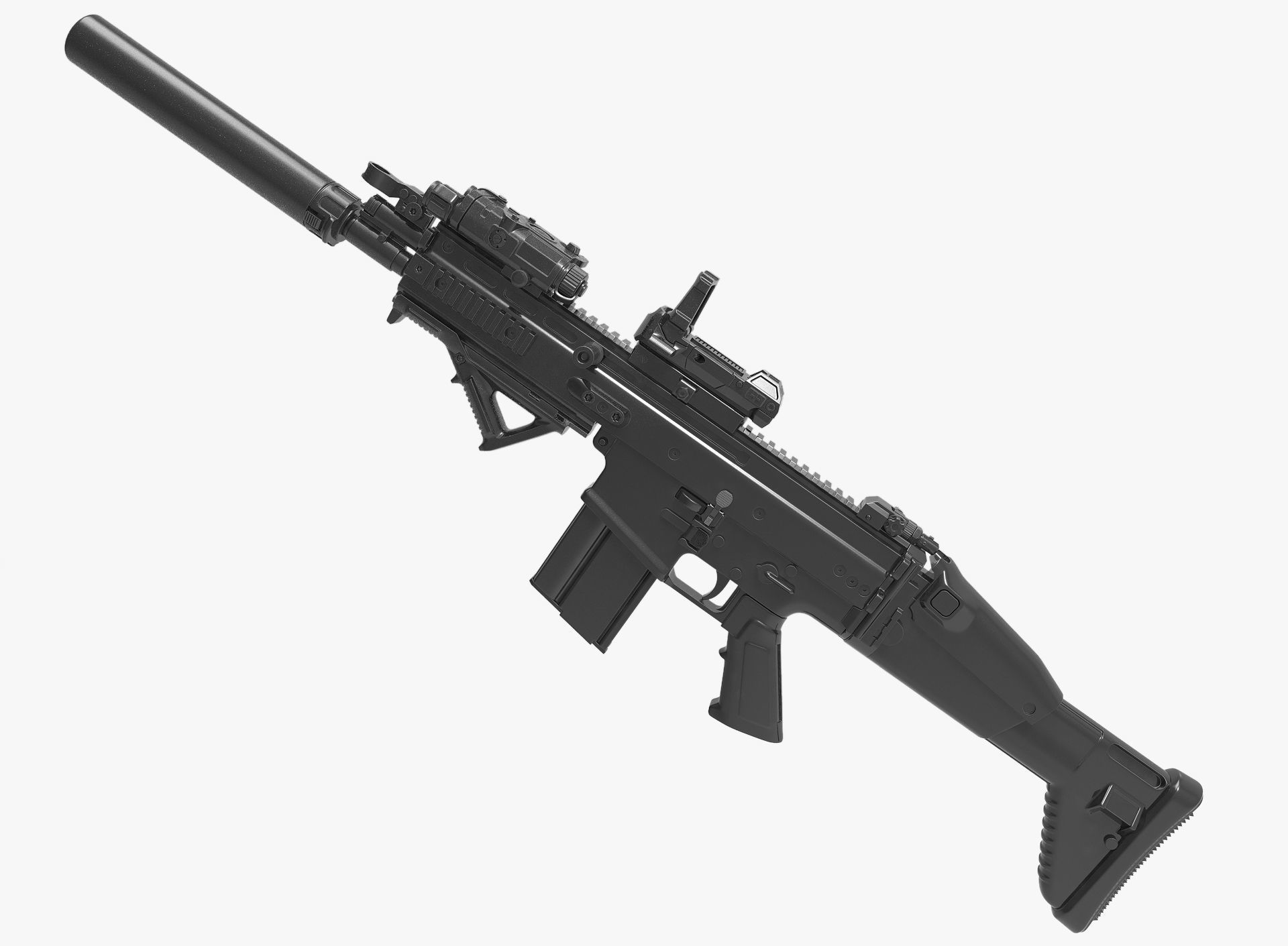 US SOCOM MK17 SCAR 3D model | CGTrader