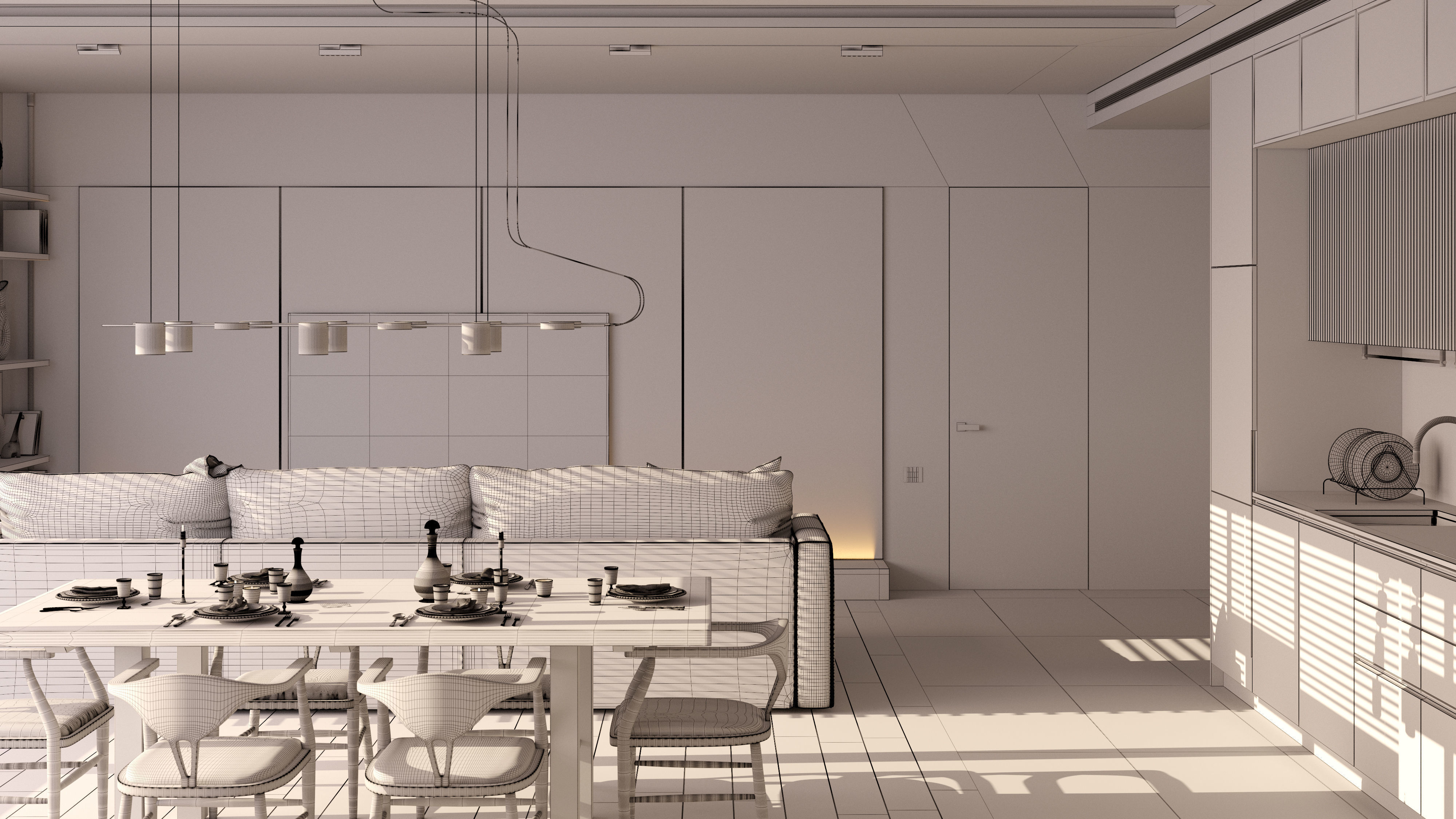 Contemporary Interior full scene Corona renderer 3D model | CGTrader