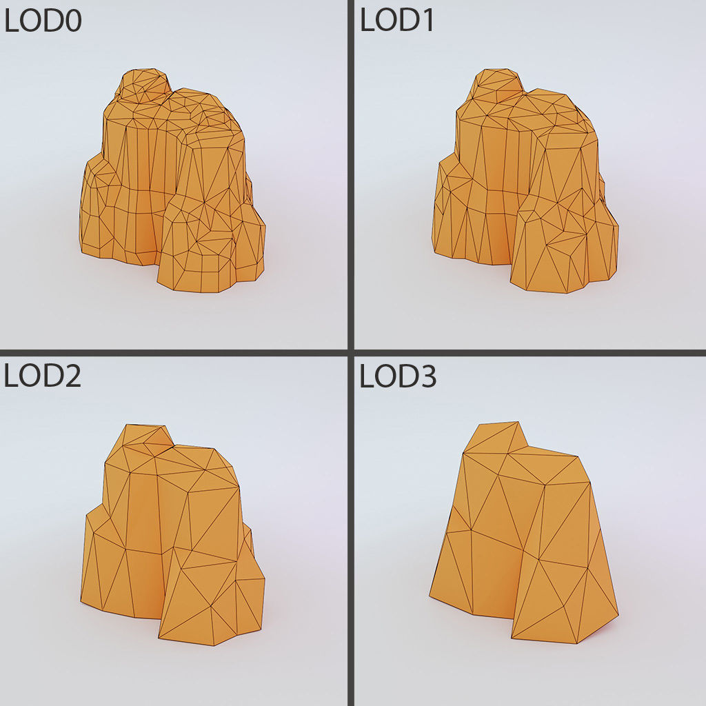 3D model Low poly desert rocks VR / AR / low-poly | CGTrader
