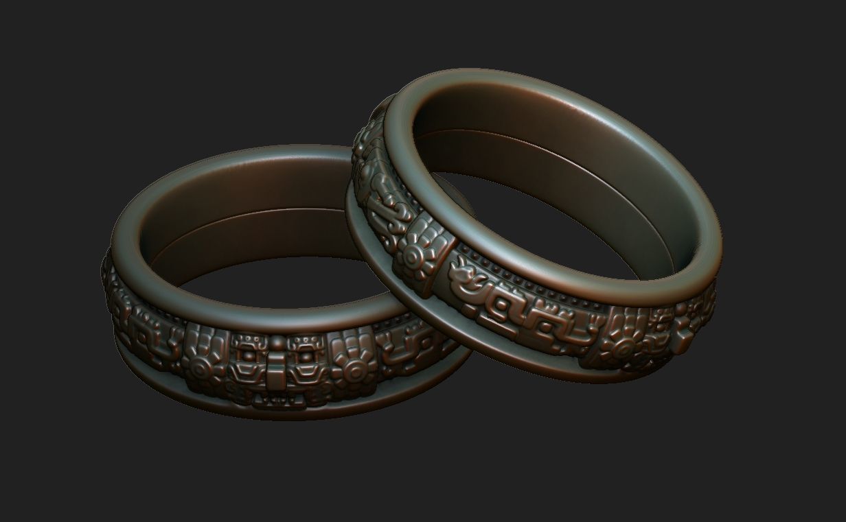Mazan Inca Aztec Ring 220911 3D model 3D printable | CGTrader