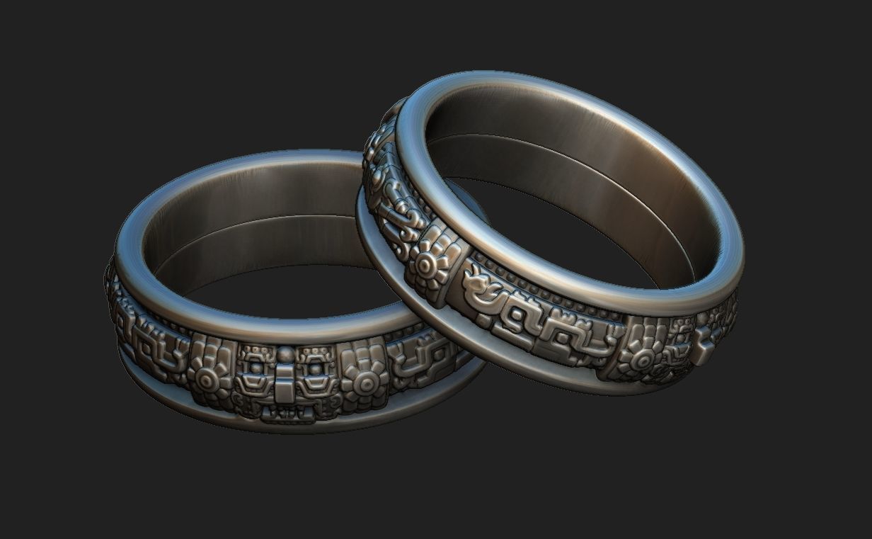 Mazan Inca Aztec Ring 220911 3D model 3D printable | CGTrader