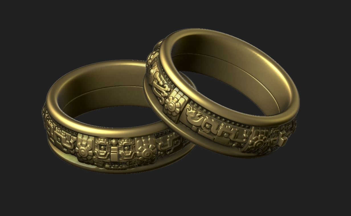 Mazan Inca Aztec Ring 220911 3D model 3D printable | CGTrader