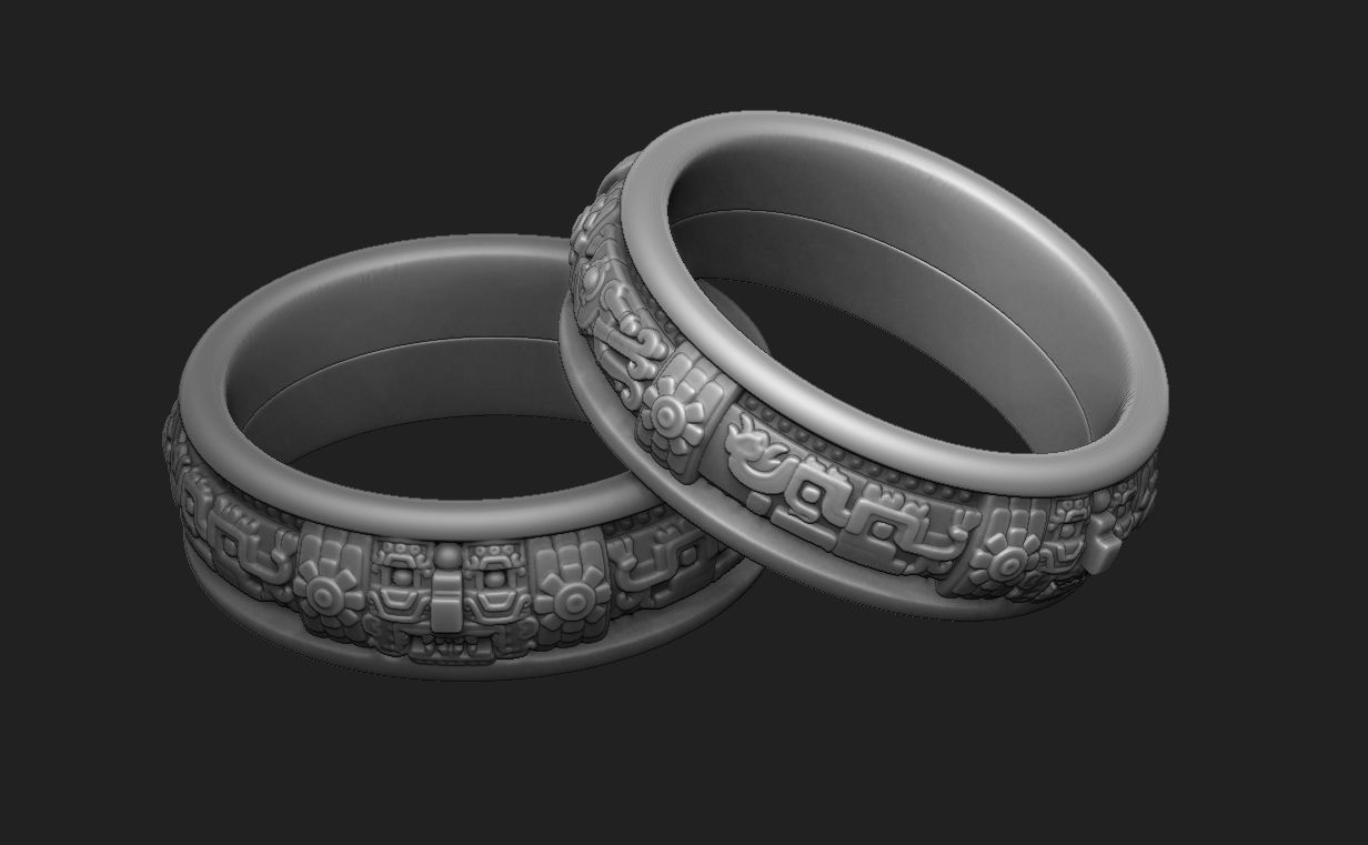 Mazan Inca Aztec Ring 220911 3D model 3D printable | CGTrader