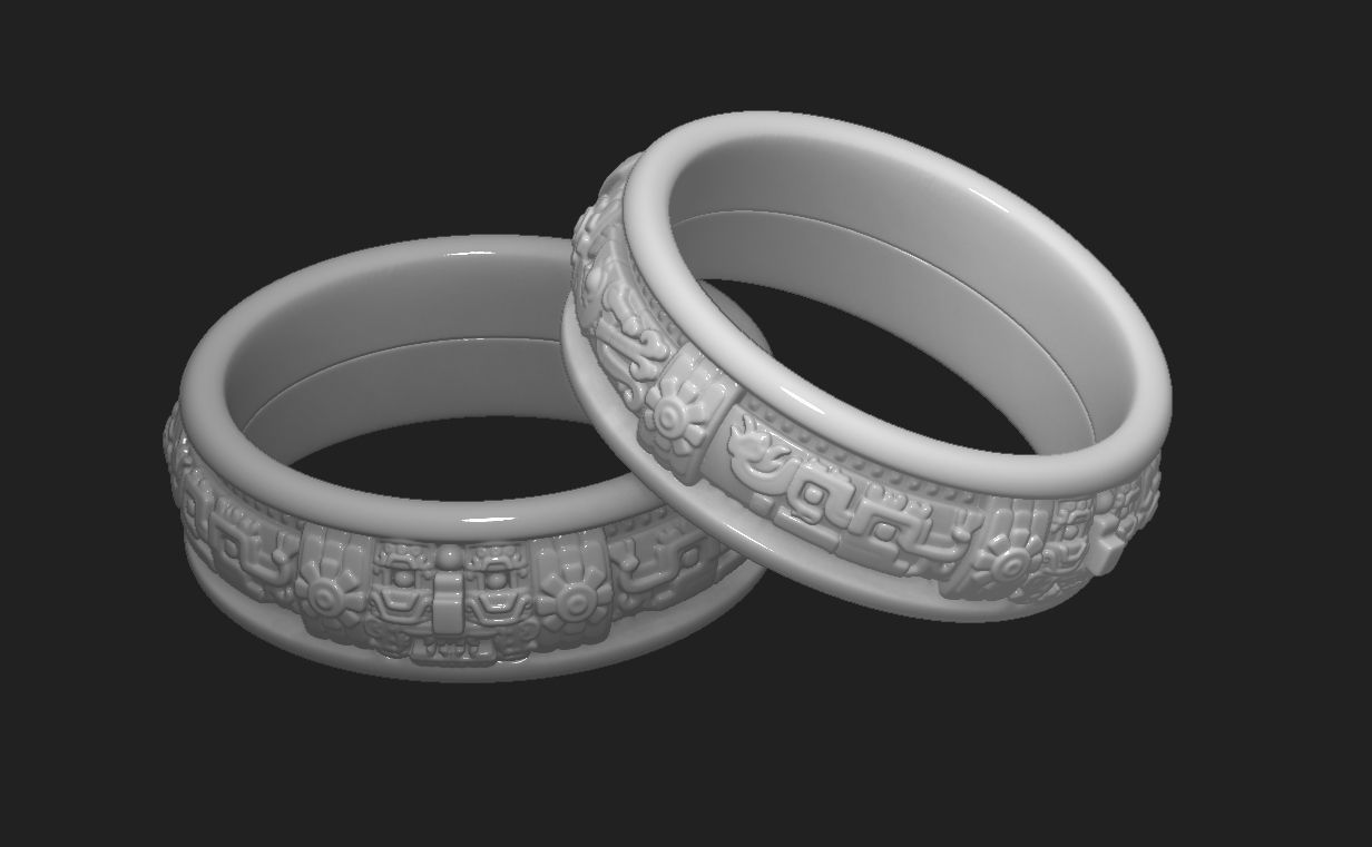 Mazan Inca Aztec Ring 220911 3D model 3D printable | CGTrader